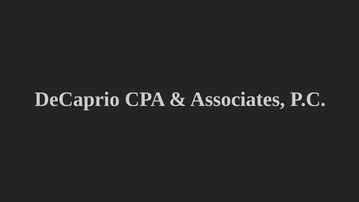 CPA, Accounting Firm - Branford, Guilford, Madison, CT | DeCaprio CPA ...